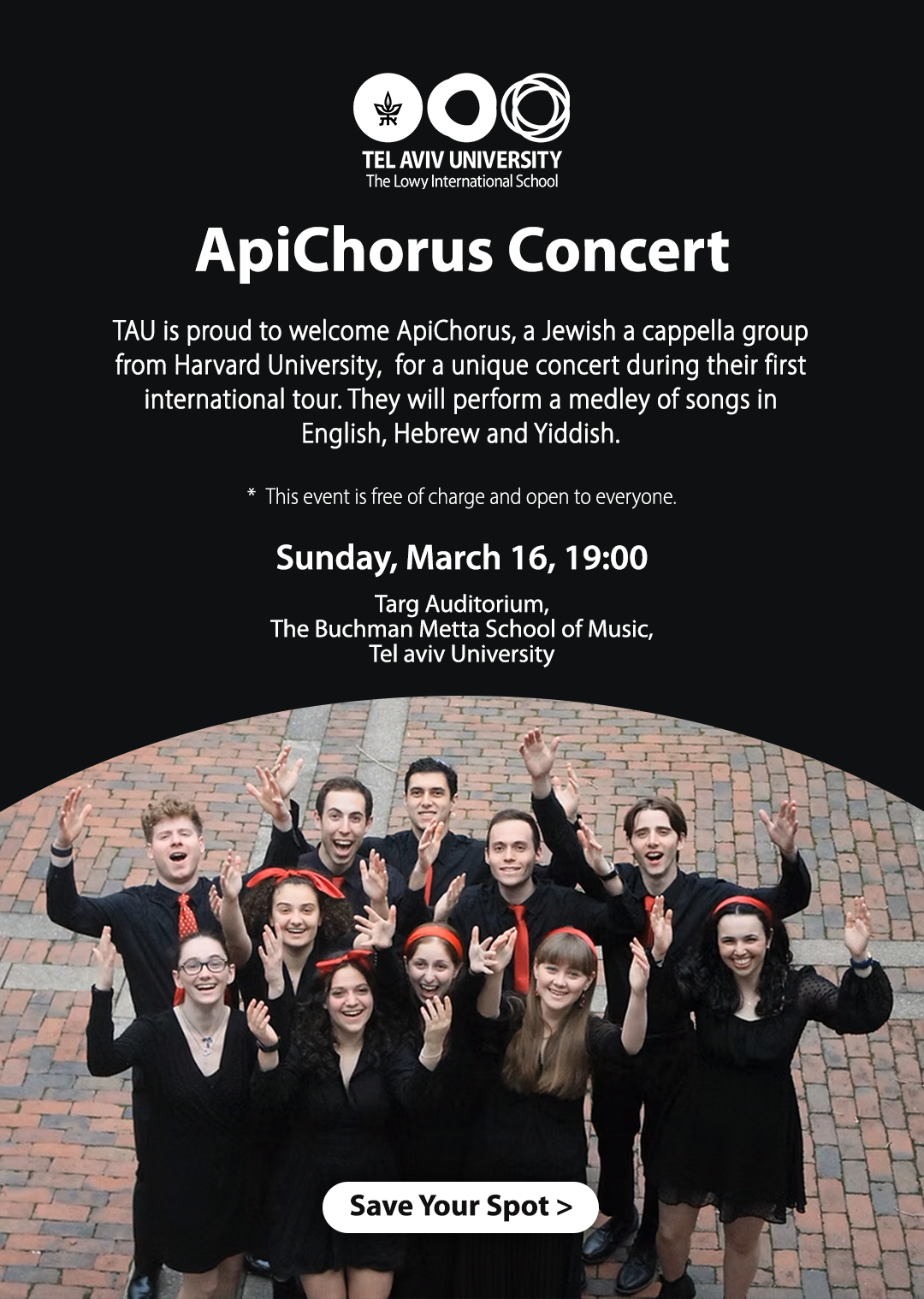 ApiChorus: Harvard A Capella Choir Concert - Nefesh B'Nefesh