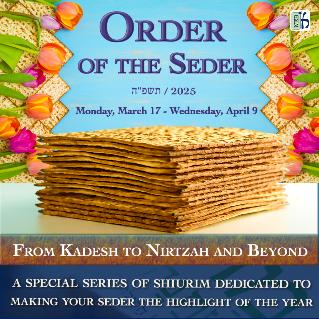 Order of the Seder 2025 - Nefesh B'Nefesh